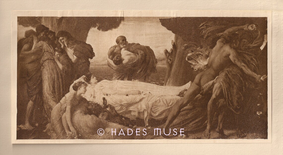 Hercules Struggles W/ Death for Body of Alcestis-1907 Antique - Etsy