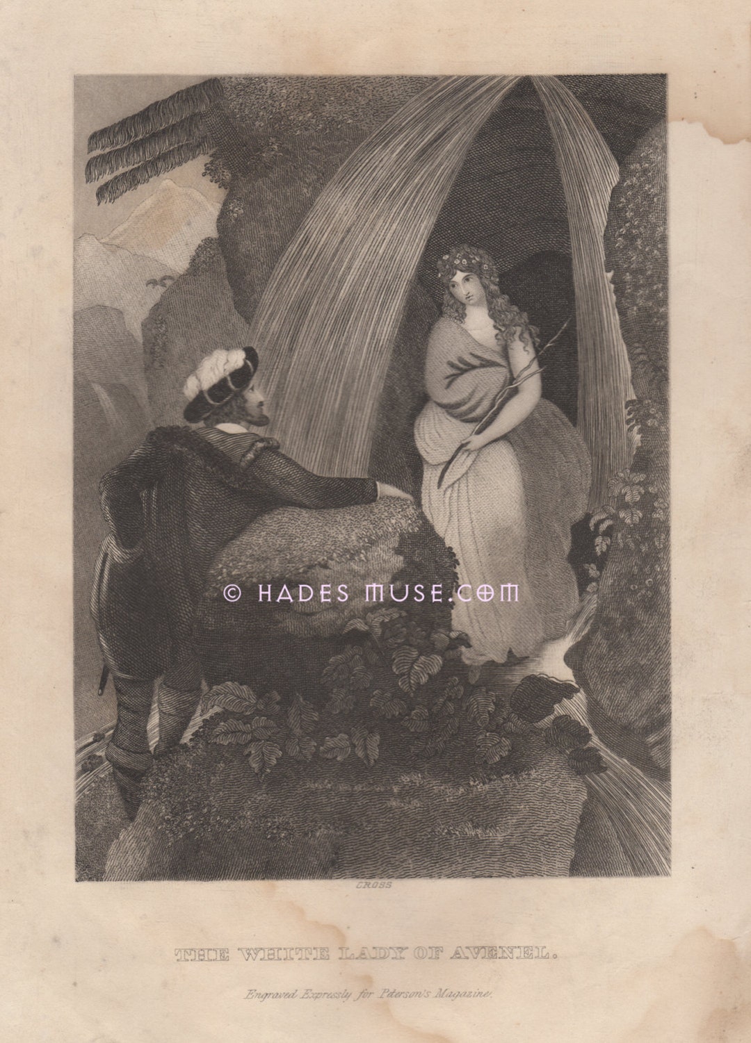 1859 White Fairy Foretells Death-banshee-lady of Avenel-castle-sir ...
