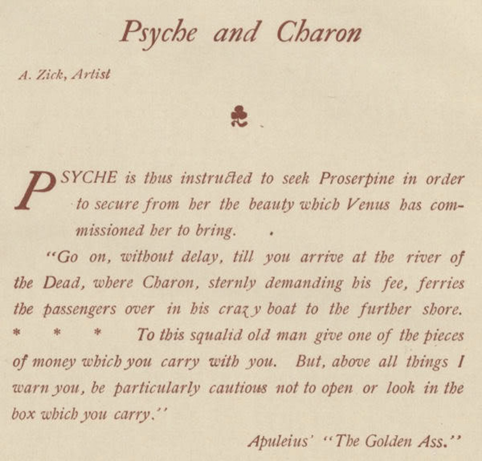 Psyche-hades-underworld-river Styx-persephone-1891 Antique Vintage Old ...
