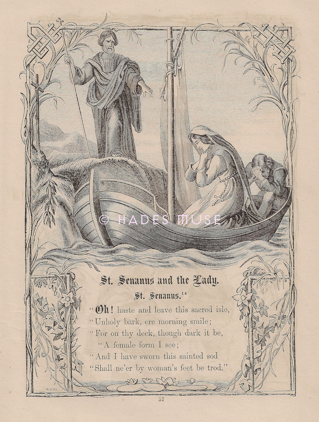 1872 Sacred Isle-sainted Earth-shall Ne'er Woman's Feet by Trod-saint ...