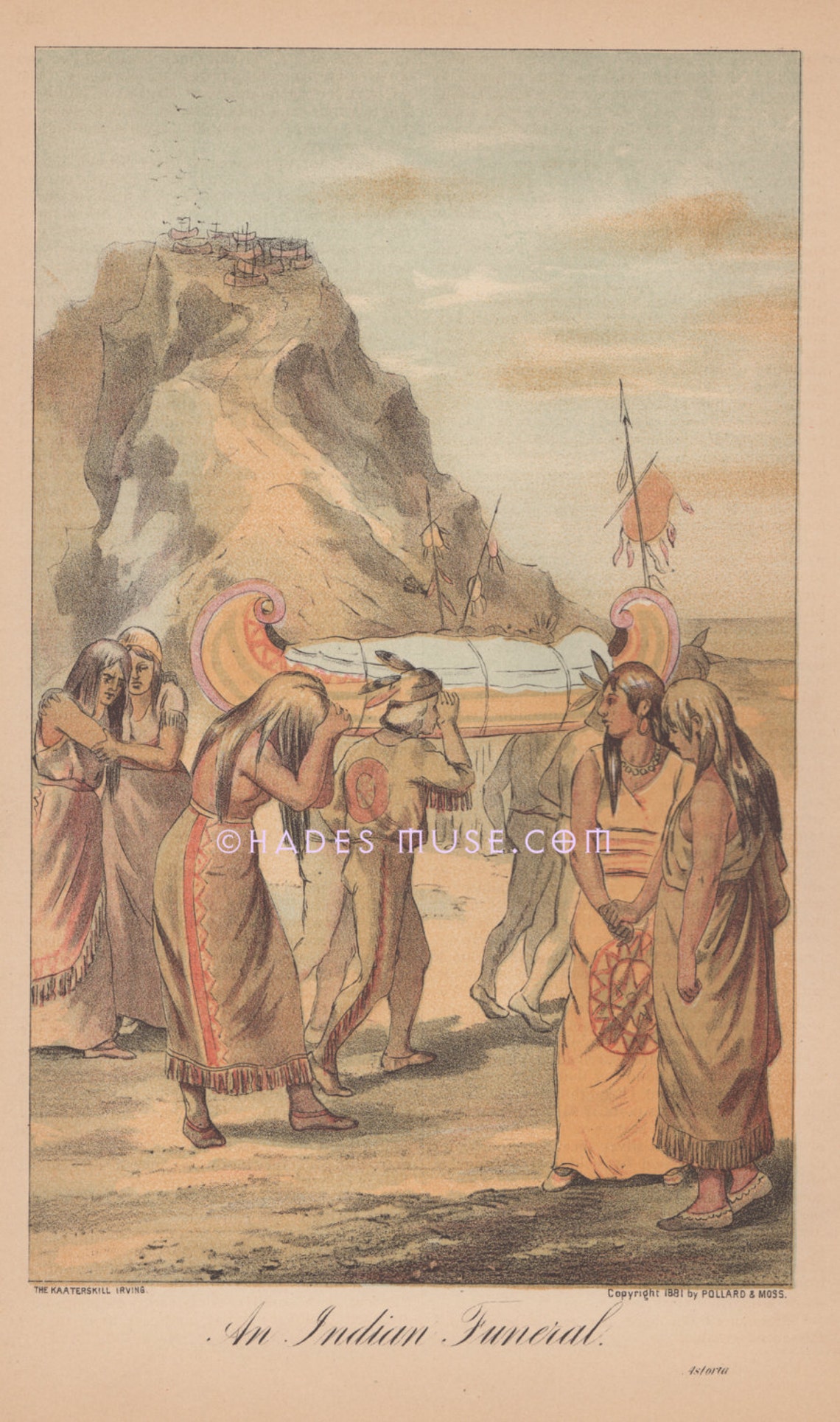 An Indian Funeral-native American-death-canoe-ceremony-burial-mourning ...