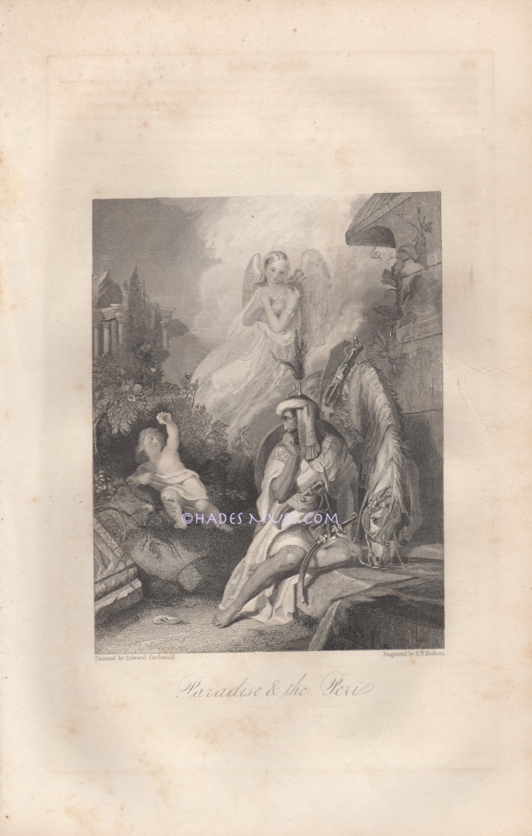 Paradise & the Peri-nude Angel-warrior-thomas Moore Poem-victorian ...