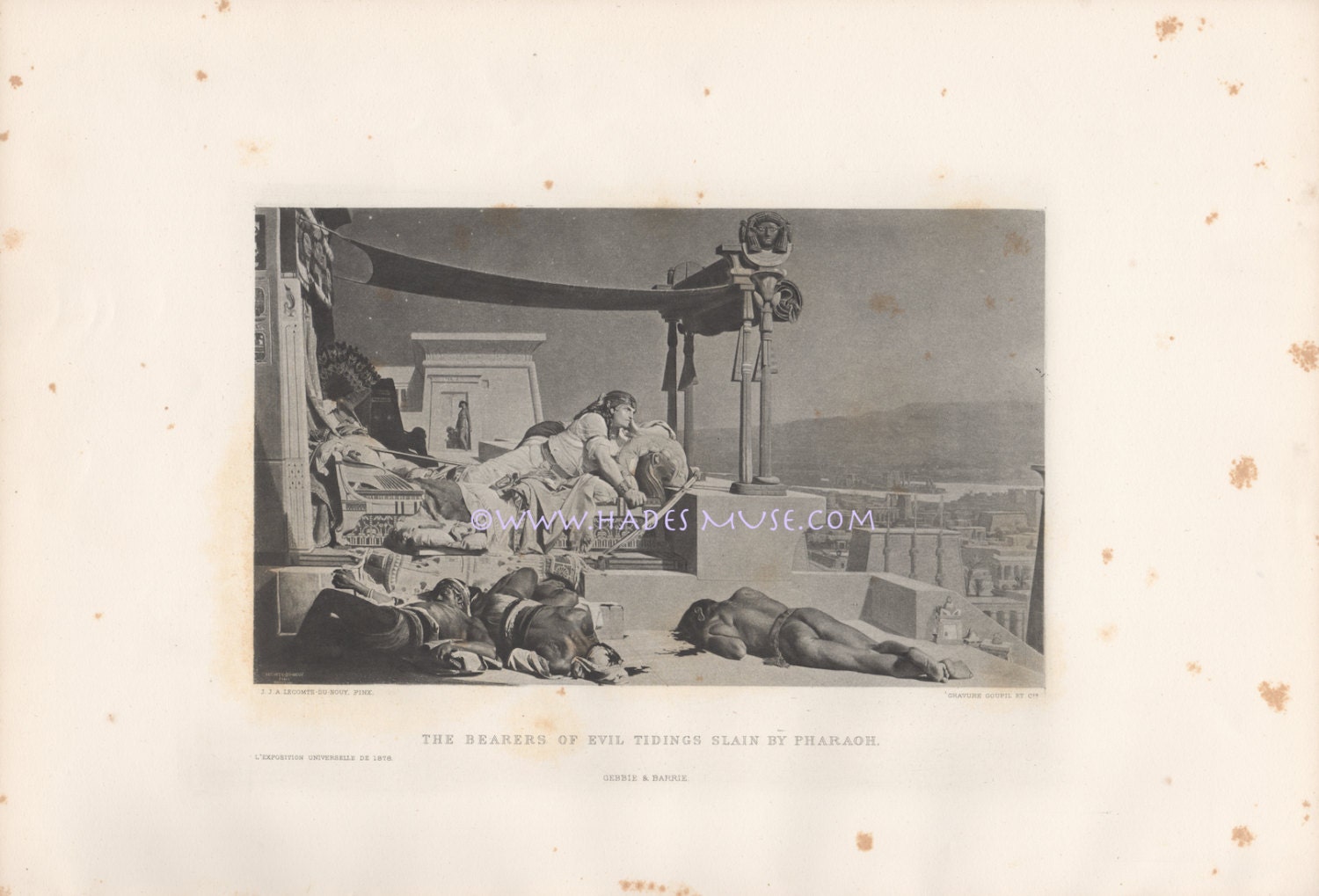 Bearers of Evil Tidings Slain by Pharaoh-exodus-1878 Antique Vintage ...