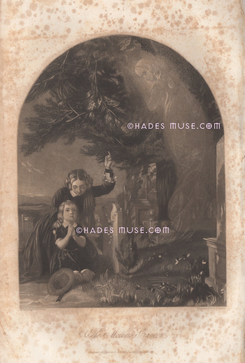 The Mother's Grave-spirit-ghost-apparition-graveyard-tombstone-grief ...