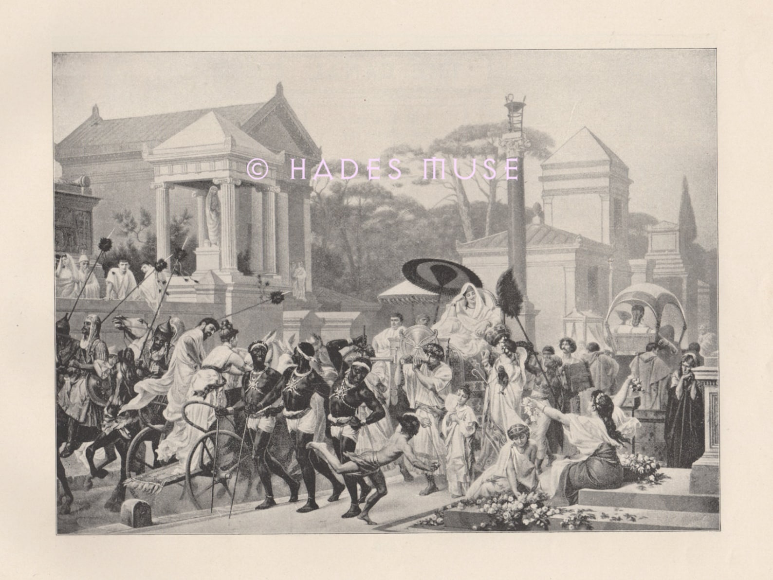 Seductress-cleopatra Queen of Egypt-egyptian-procession-pharaoh-slaves ...