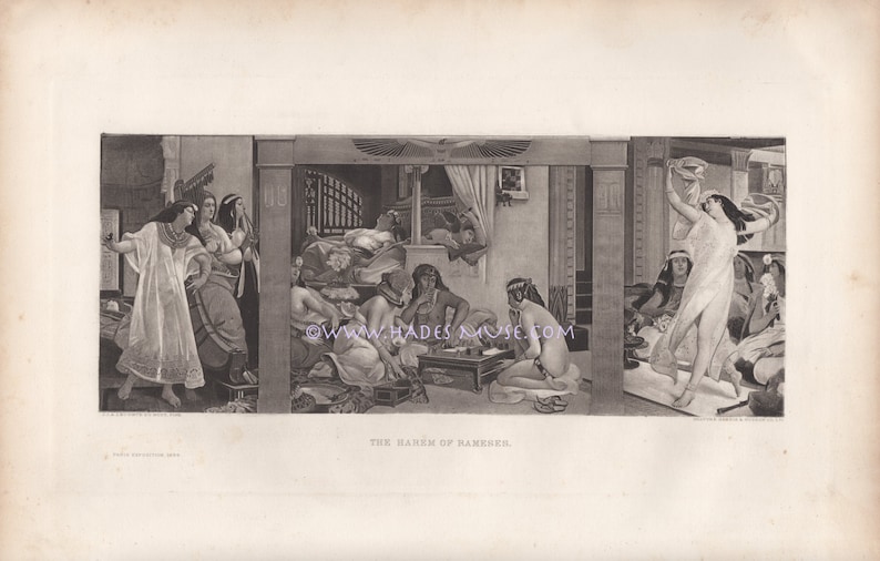 Dancing Girls-harem of Rameses-egyptian Life-pharaoh-egypt-large 1878 ...
