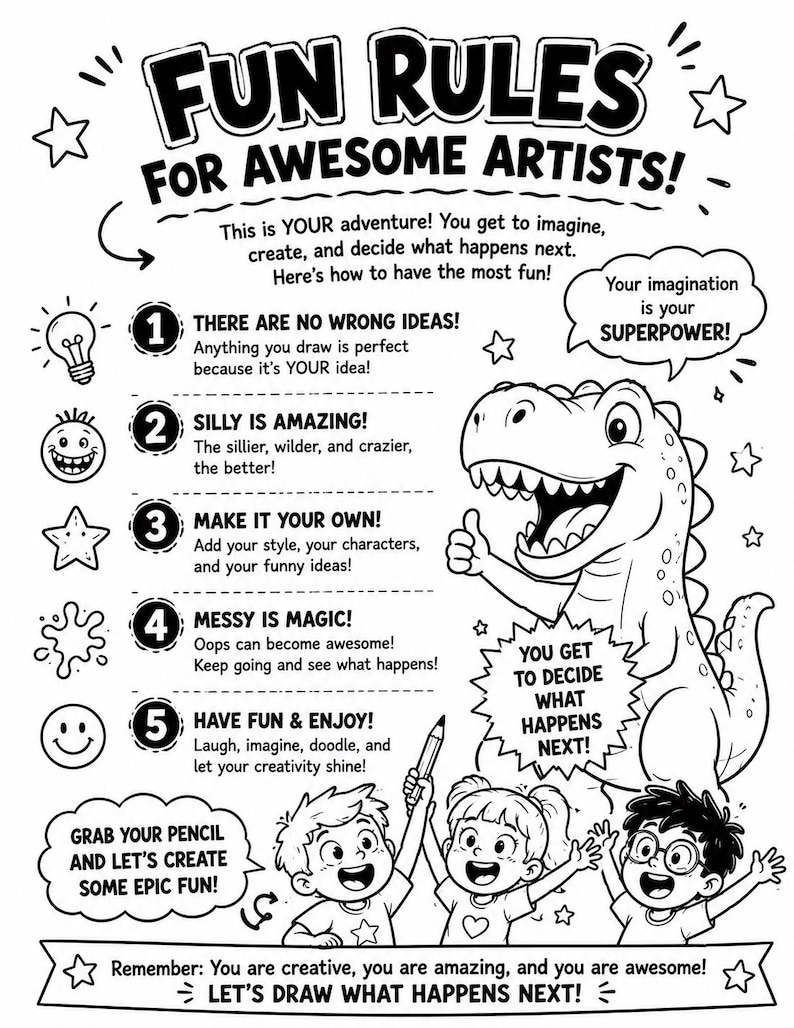 Kids Drawing Activity Book, Silly Animal Prompts, Screen-free Art ...