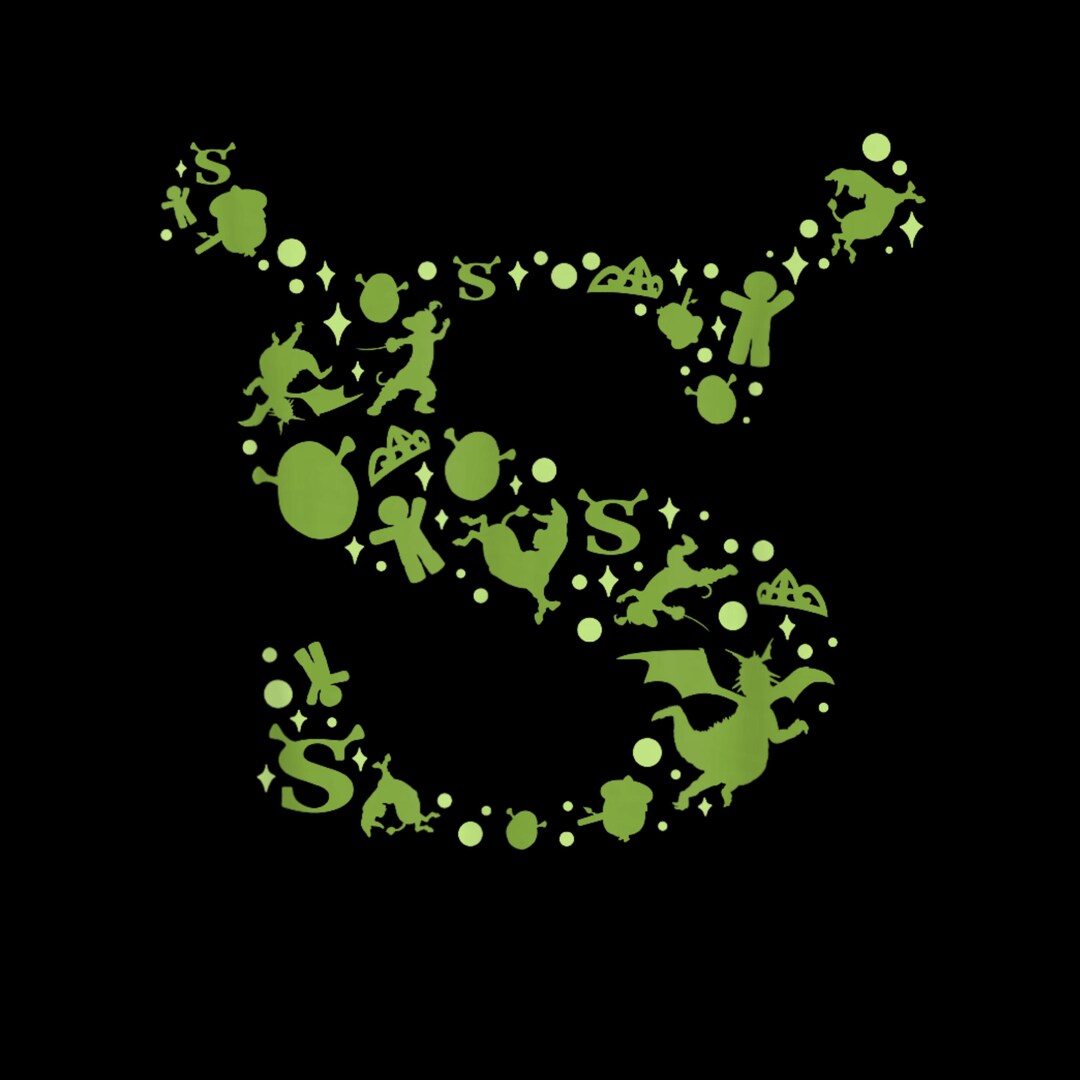 Shrek Character Silhouettes Iconic S Logo PNG – Classic Fairytale ...