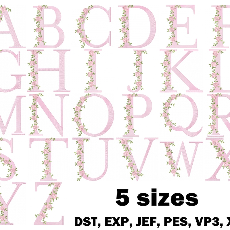 Floral Letters - Etsy