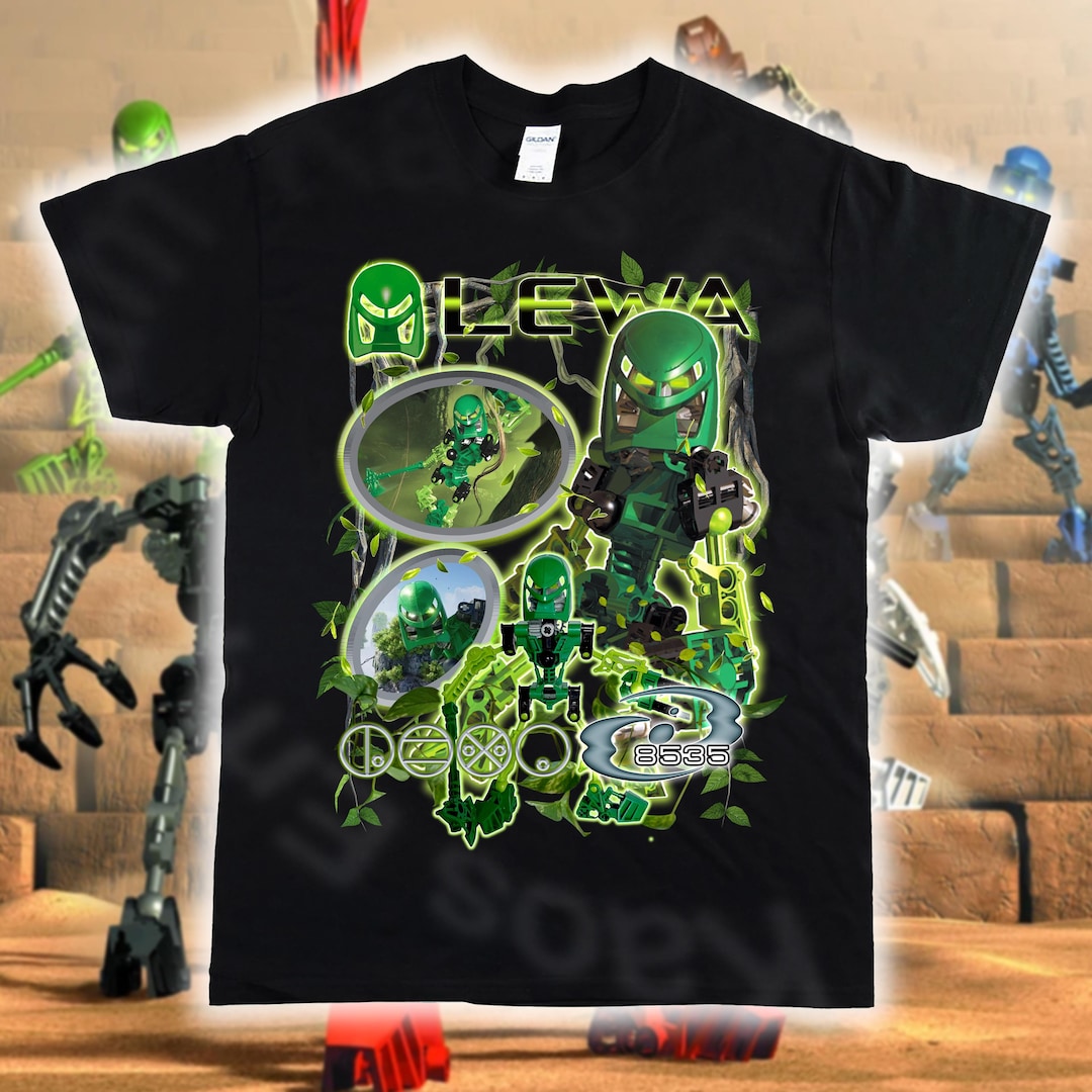 Lewa T-shirt | Y2K Bionicle-inspired 90s 2000s Bio Toa Brick Vintage ...
