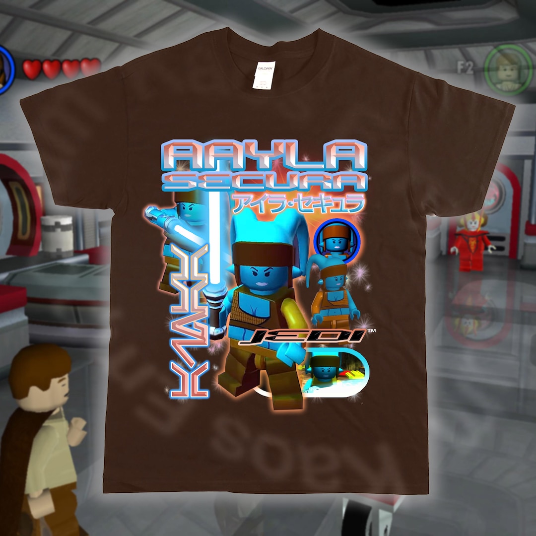 Complete Saga Aayla Secura T-shirt | Y2K Lego-inspired Star Wars Video ...