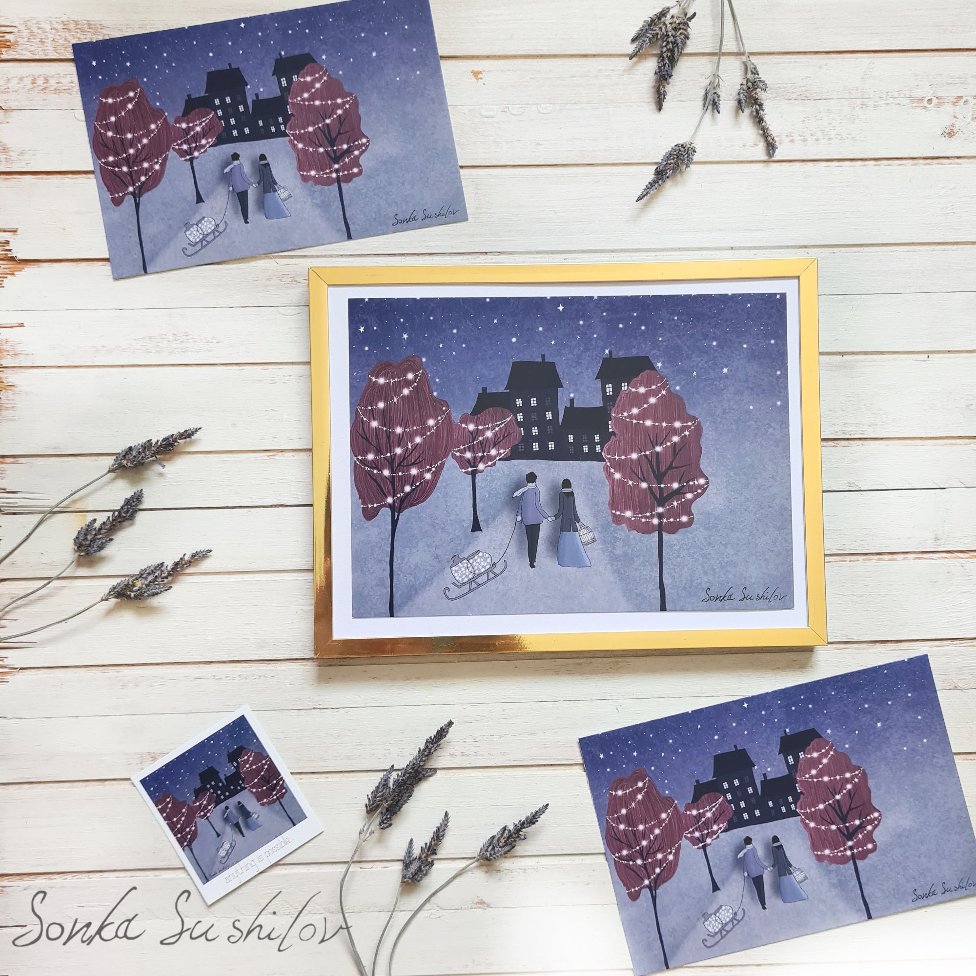 Welcome Home Art Print 4 Different Sizes Couple in Love Housewarming ...