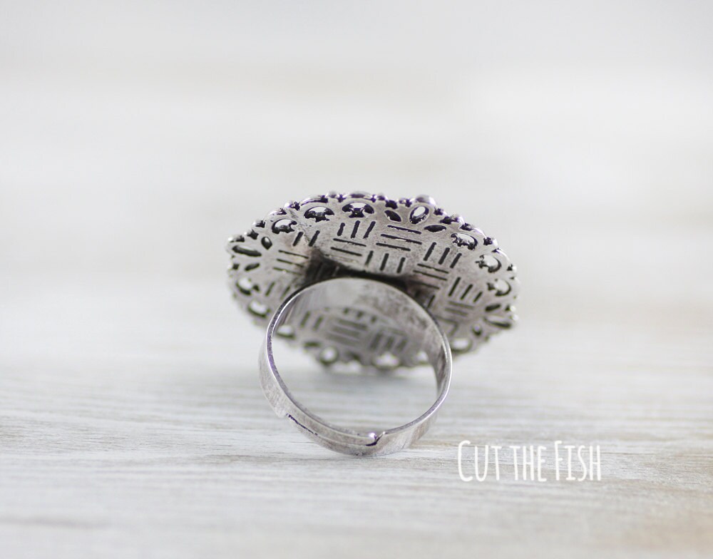 Music Ring - Ring - Rings Jewelry - Beige Ring - Adjustable Ring ...