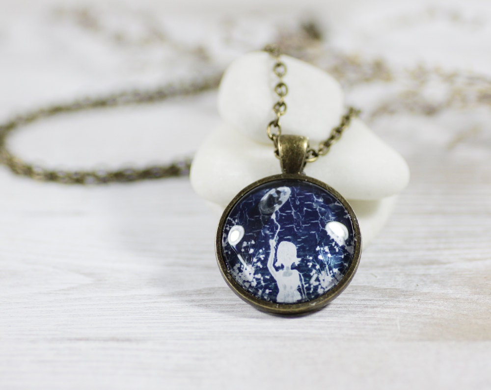 Collar azul collar largo joyería joyería de arte - Etsy España