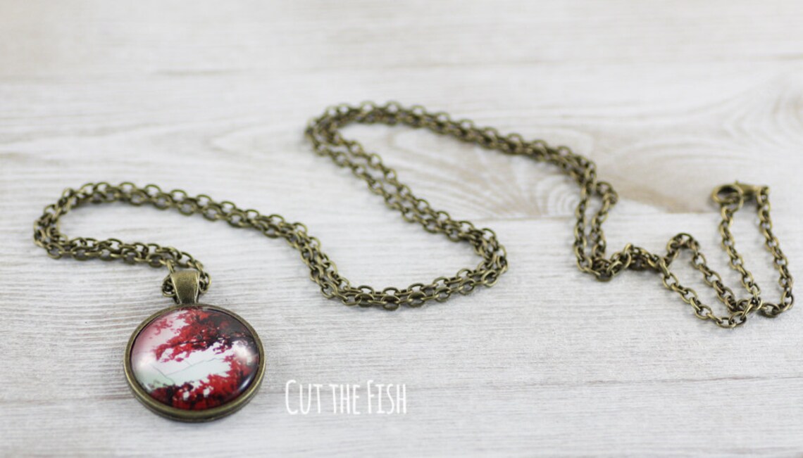 Autumn Tree Jewelry - Jewelry - Red Tree Jewelry - Autumn Tree Necklace ...