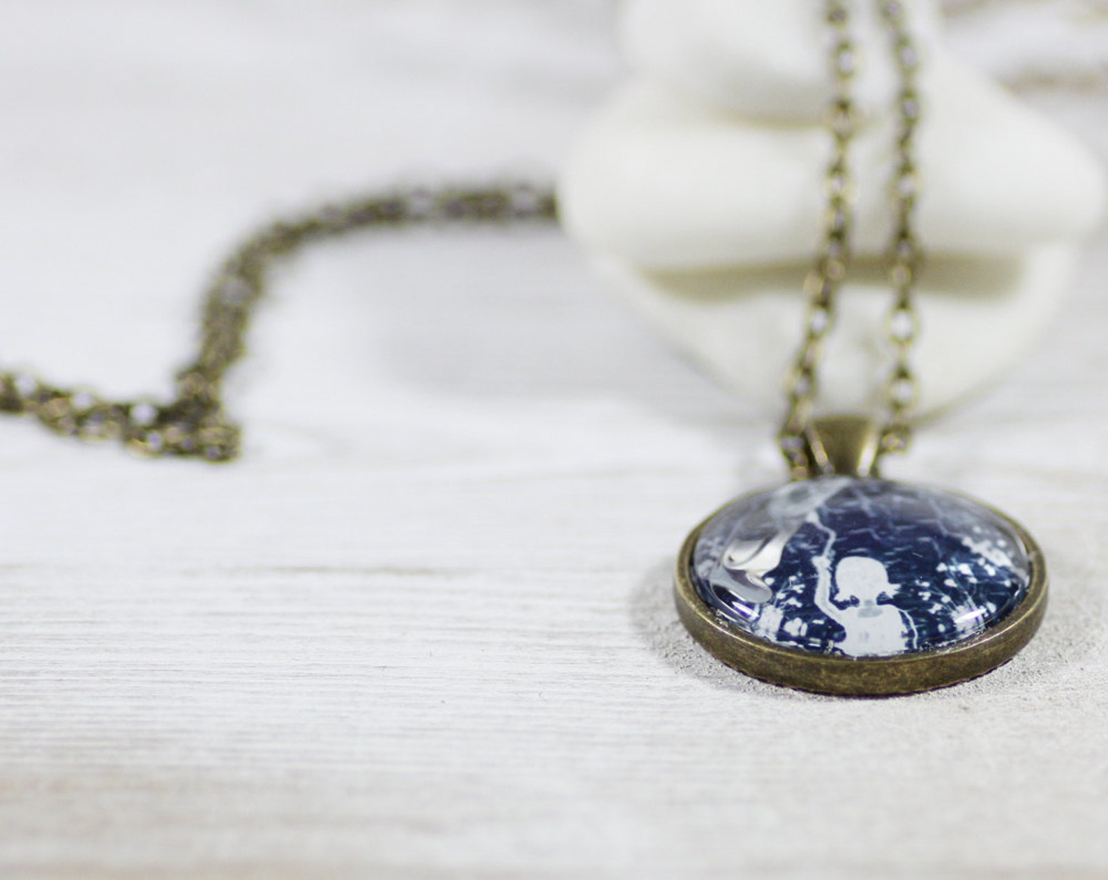 Collar azul collar largo joyería joyería de arte - Etsy España