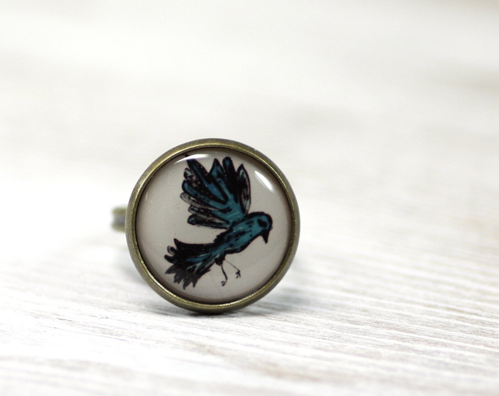 Bird Ring - Adjustable Ring - Blue Ring - Rings Jewelry - Blue Bird ...