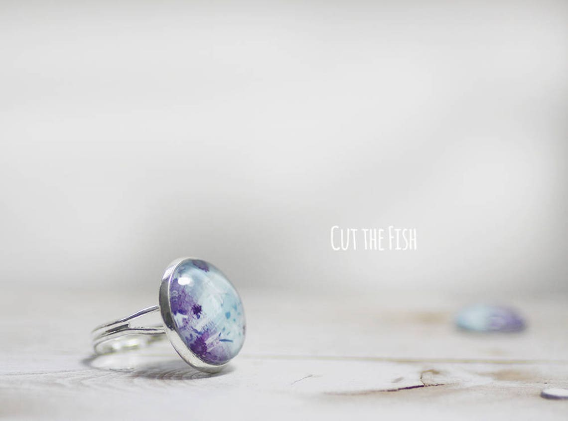 Raindrops Ring Ring Purple Ring Rings Jewelry Lilac - Etsy