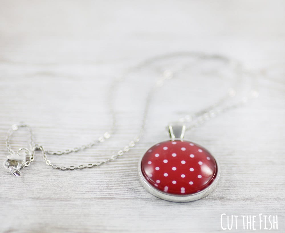Red Necklace - Jewelry - Fashion Jewelry - Gifts for Her - Polka Dot ...