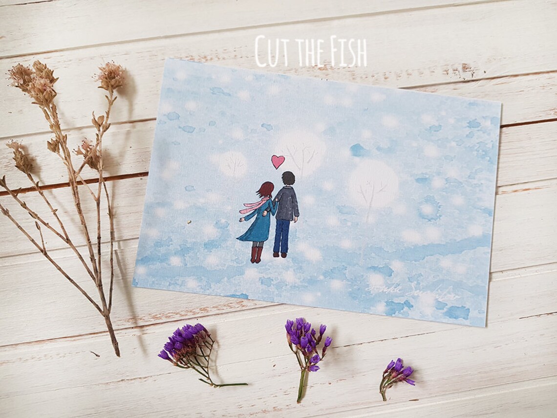 Couple in Love Print (3 Different Sizes) - Love Print - Valentine's Day ...