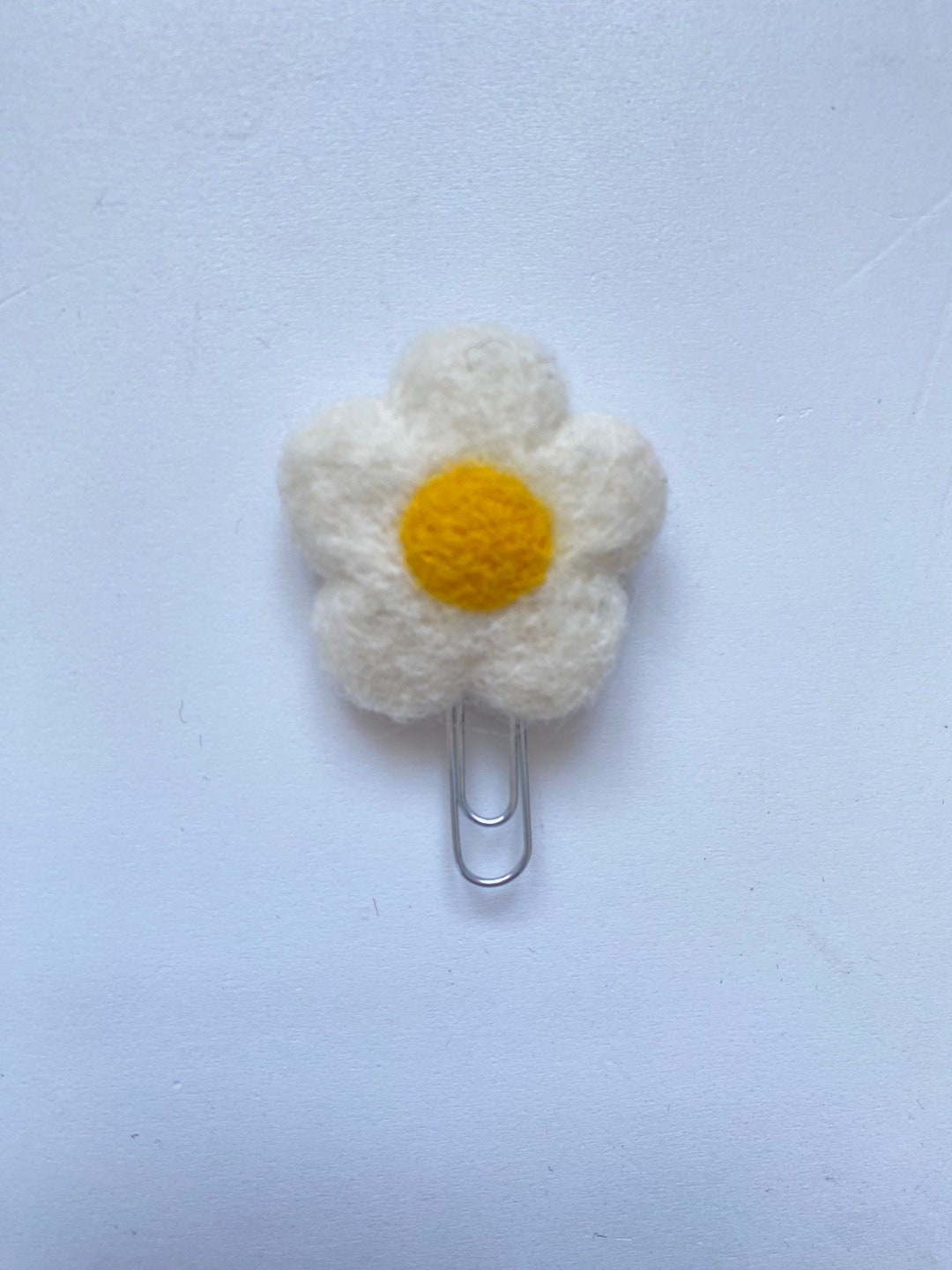 Felt Daisy Paperclip for Planner. Fancy Bookmark. Flower Paperclip ...