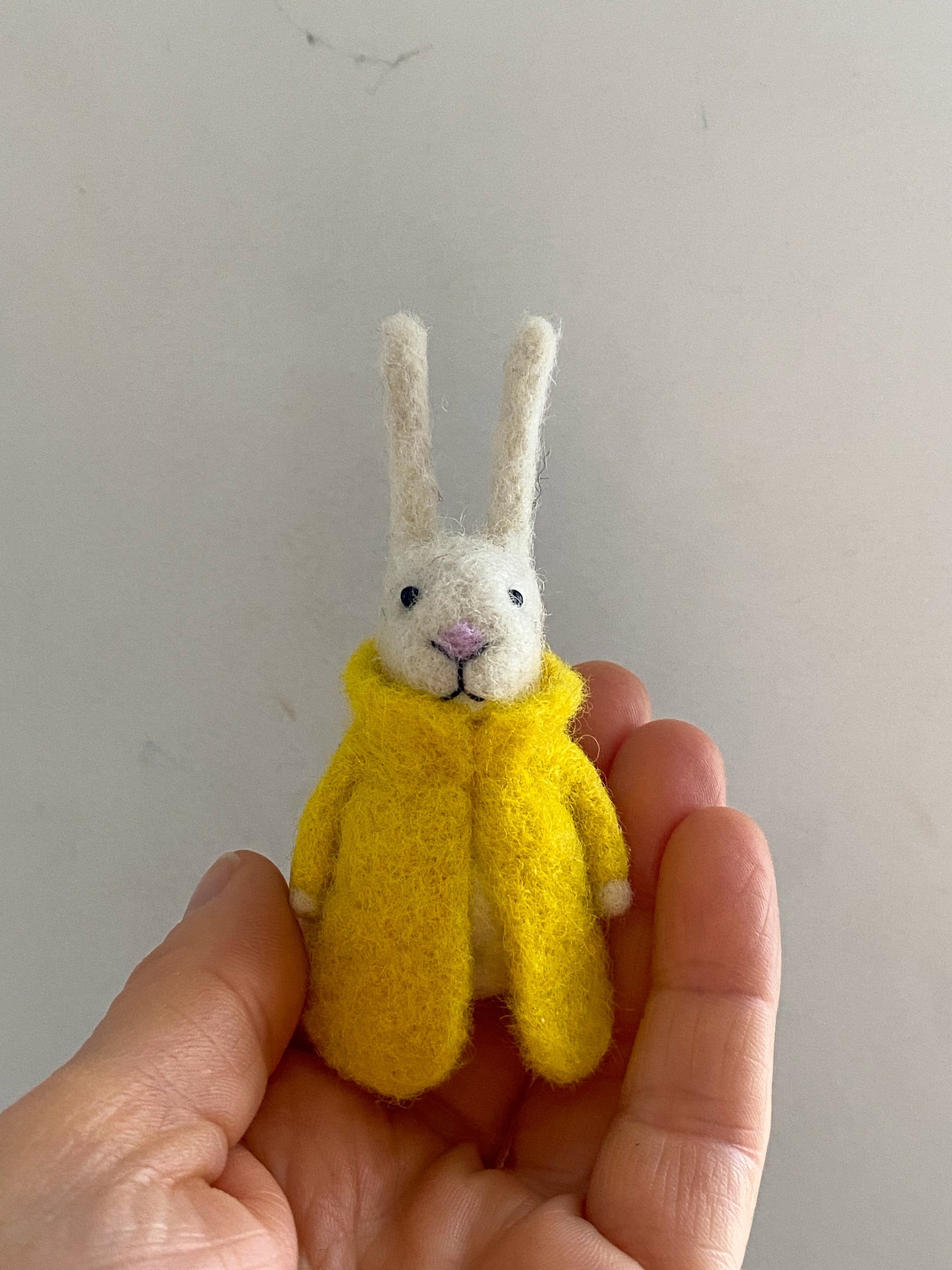 Needle Felted Bunny Brooch, Miniature Wool Animal, Valentine Day Gift ...