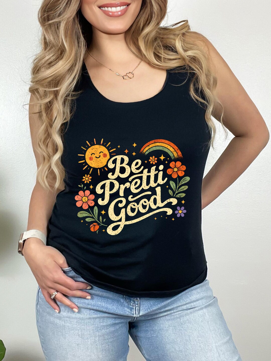 Be Pretty Good PNG: Retro Floral Activism Design (digital Download - Etsy