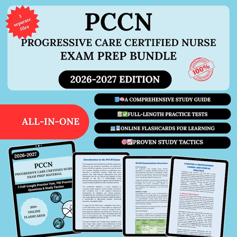 PCCN Exam Prep Bundle 2026 | PCCN Study Guide | PCCN Study Book | Pccn ...
