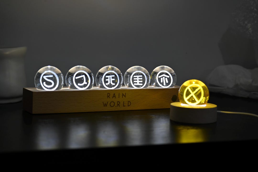 Rain World Karma Crystal Ball Night Light | Engraved 40mm Spheres ...