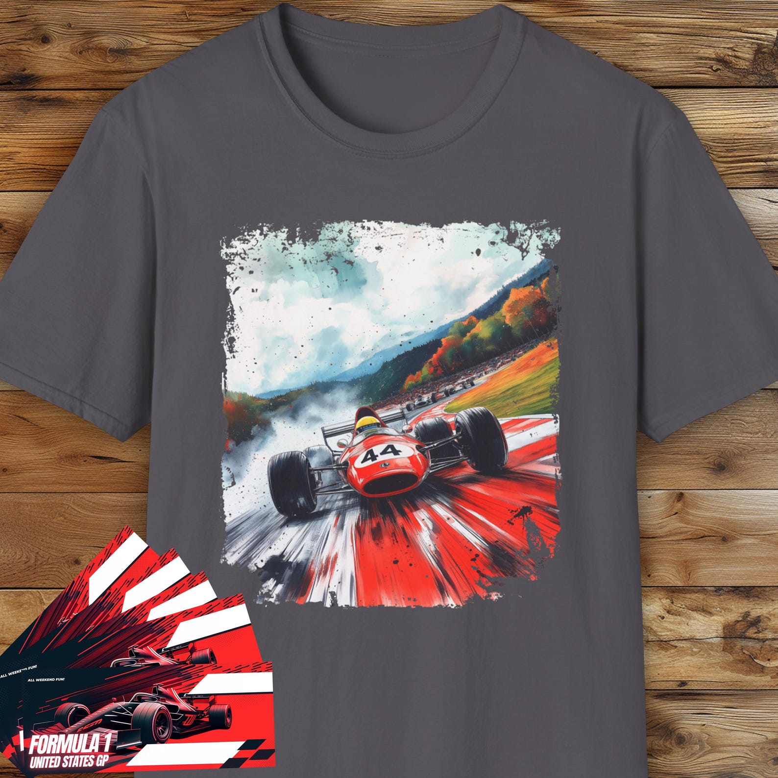 Vintage Formula 1 Racing Car Softstyle T-shirt, Retro Style Shirt for ...