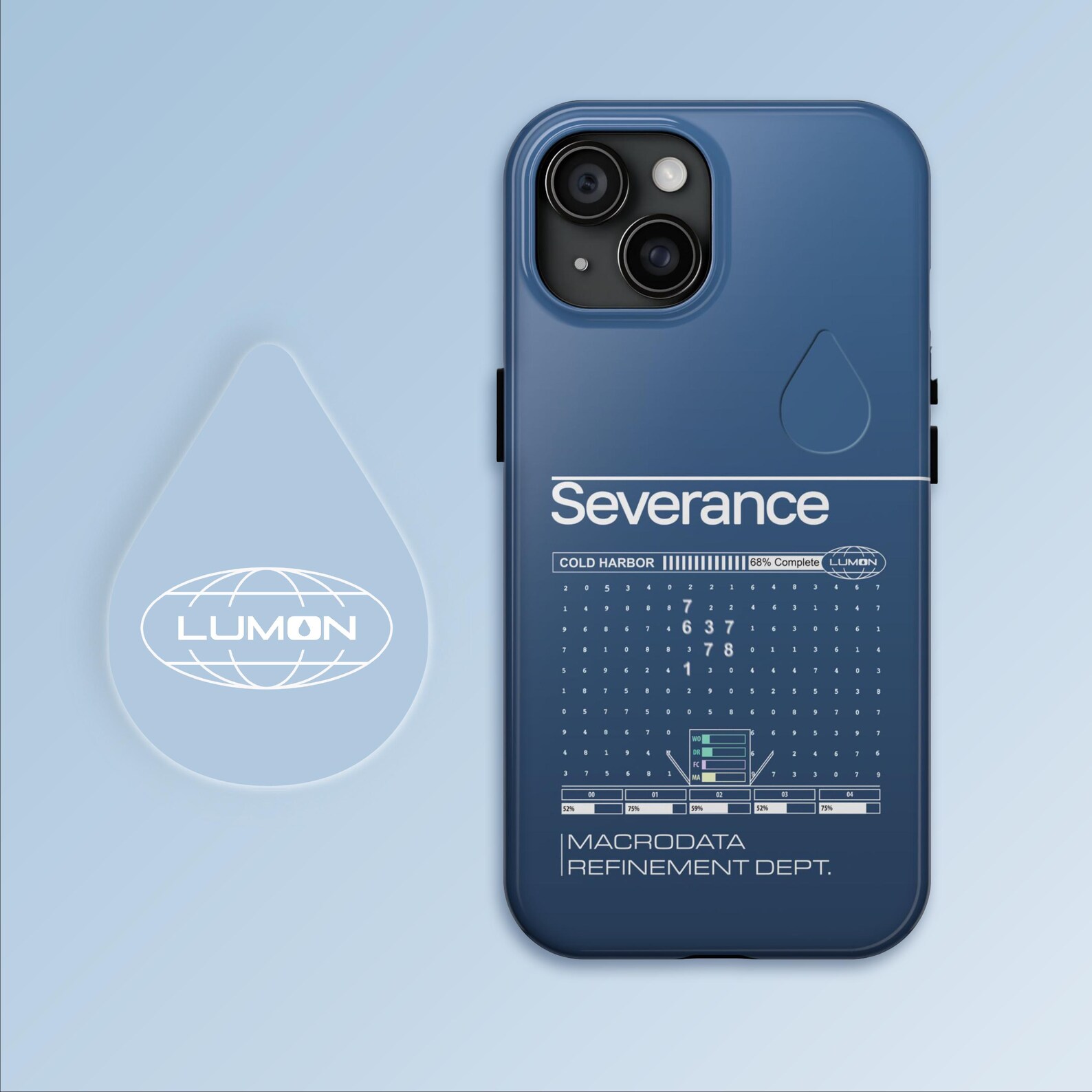 Severance Inspired Tough Phone Cases. Corporate Blue Design, Apple TV ...
