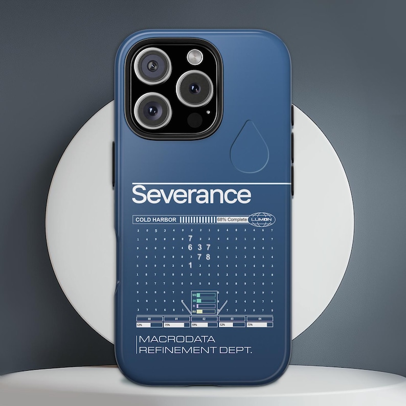 Severance Inspired Tough Phone Cases. Corporate Blue Design, Apple TV ...