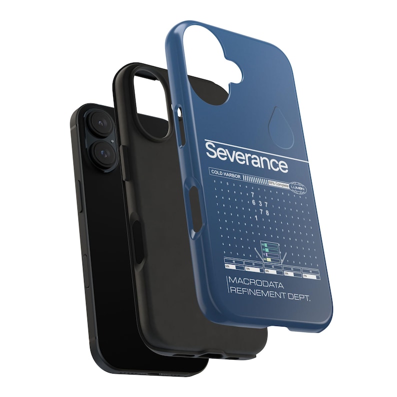 Severance Inspired Tough Phone Cases. Corporate Blue Design, Apple TV ...