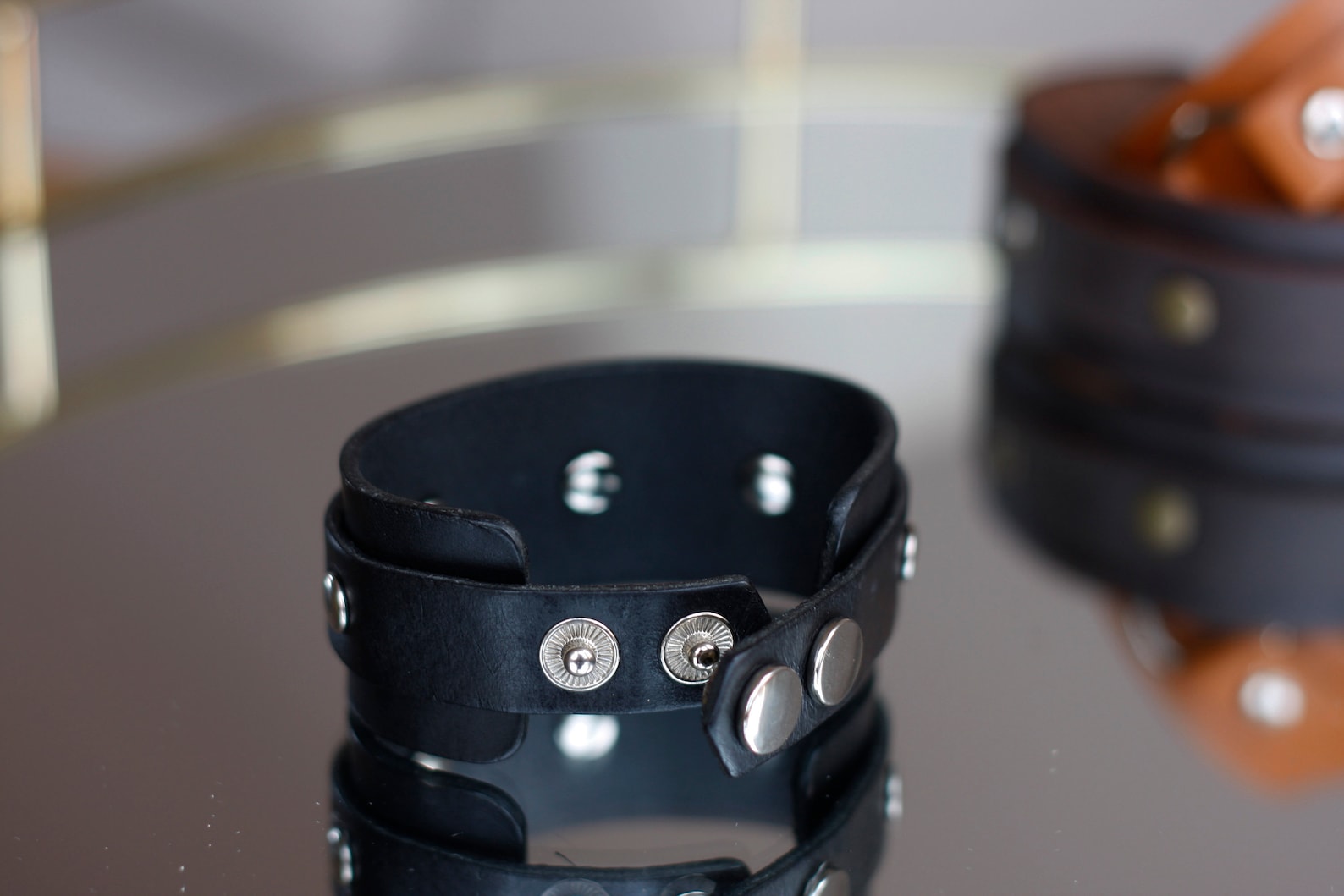 Handmade Leather Bracelet O Ring Bracelet Unisex Leather Cuff | Etsy