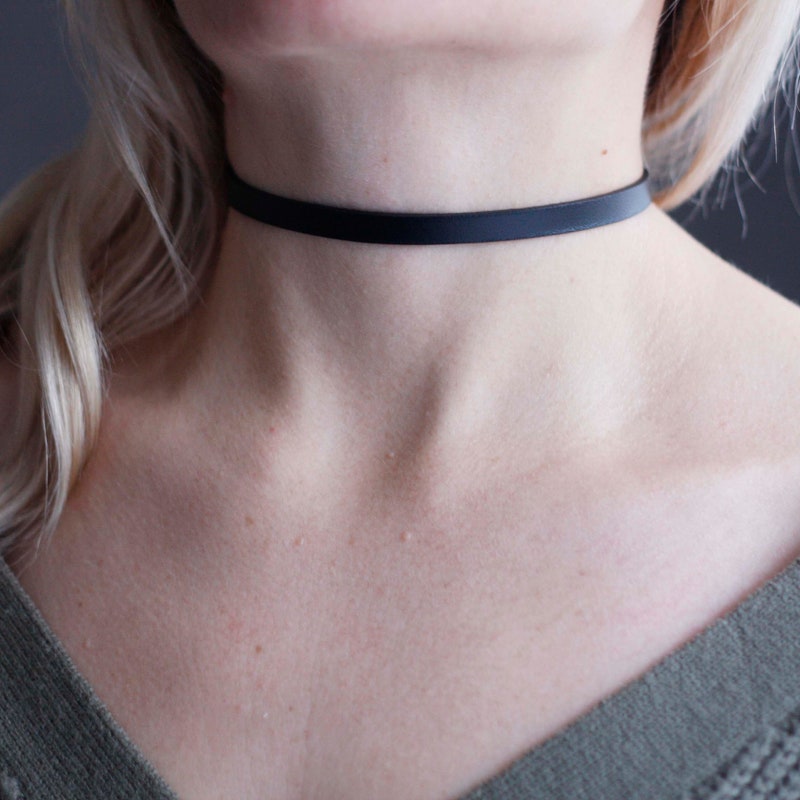 Leather Choker - Etsy