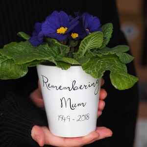 Personalised Remembrance Plant Pot Remembrance Gift Sympathy Gift ...