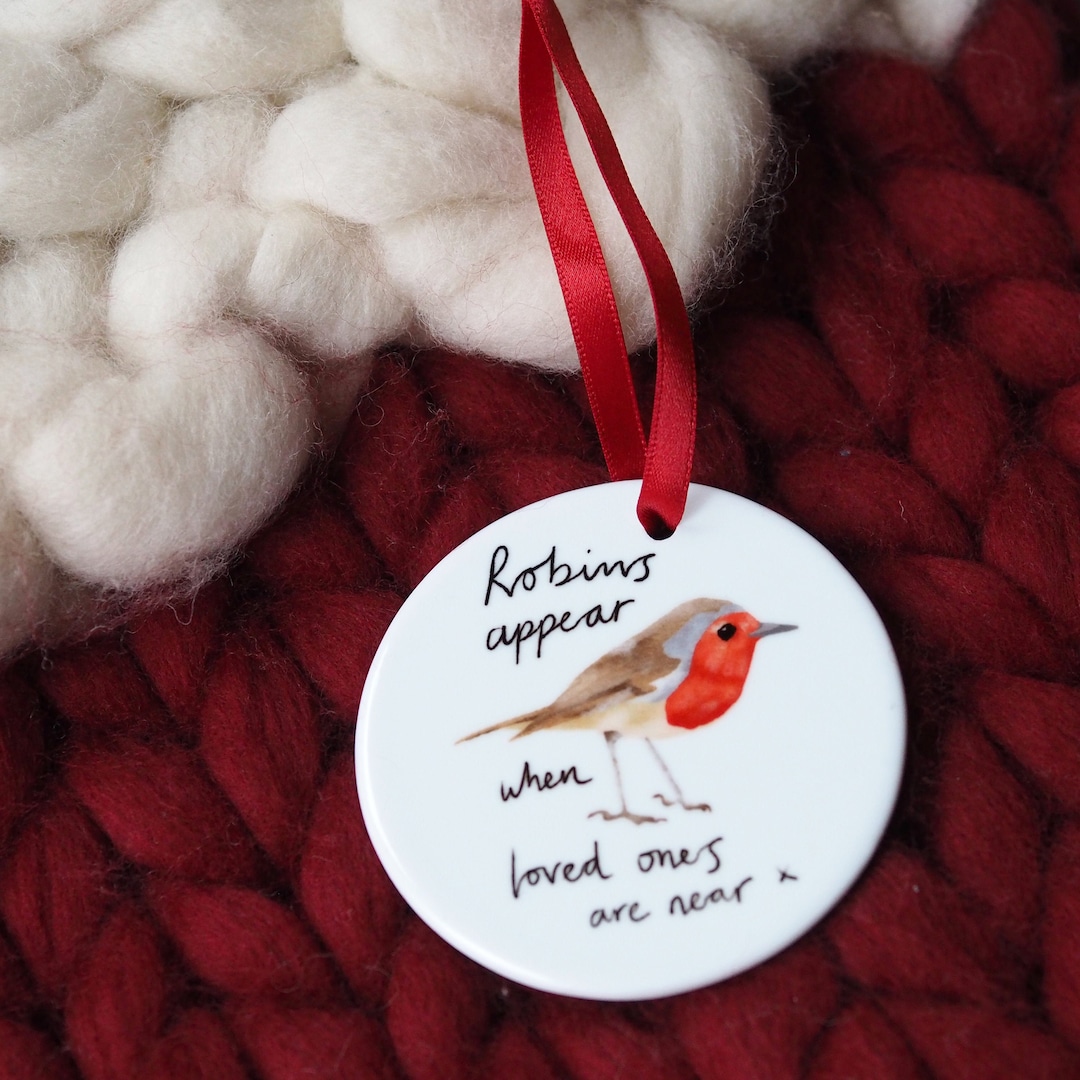 Robin Christmas Decoration Robins Appear When Loved Ones Are Near Tree ...