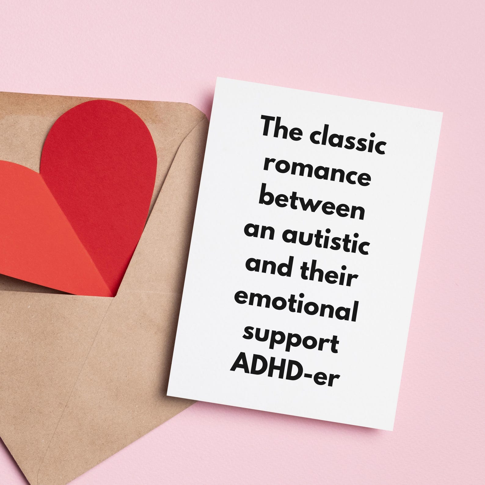 Neurodiverse Romance Card - Autistic, ADHD Valentine Card - Funny Quote ...