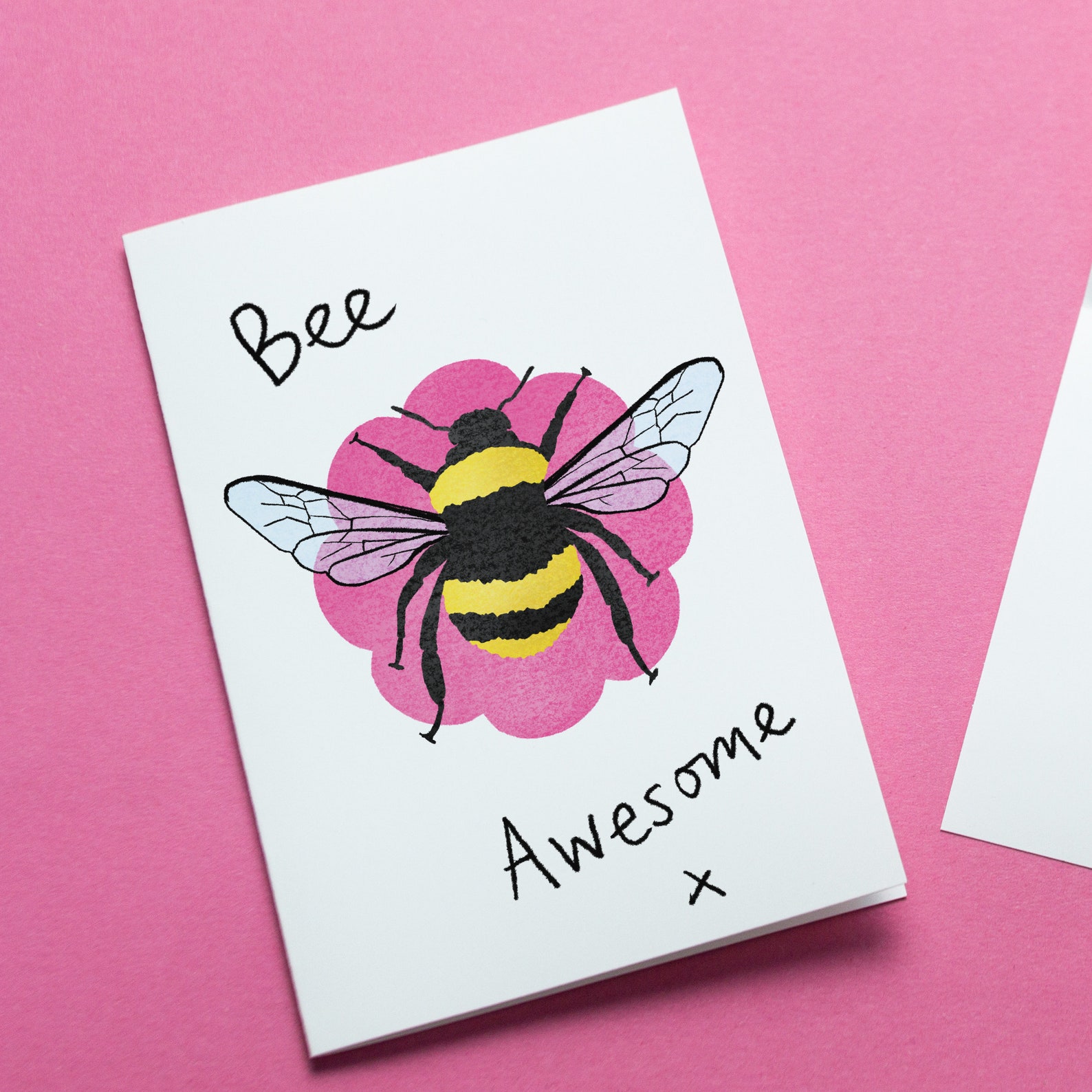 Bee Awesome Card Good Luck Card Leaving Card New Job Card - Etsy UK