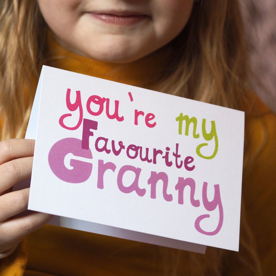 You're My Favourite Granny Card Mother's Day Card Birthday Card for ...