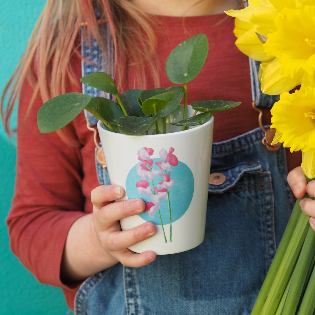 Personalized Sweet Pea Grow Kit: Ceramic Planter, Seeds & Soil - Etsy