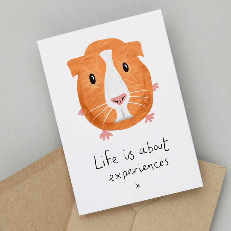 Guinea Pig Card With a Choice of 2 Quotes A Fun Quote Card - Etsy