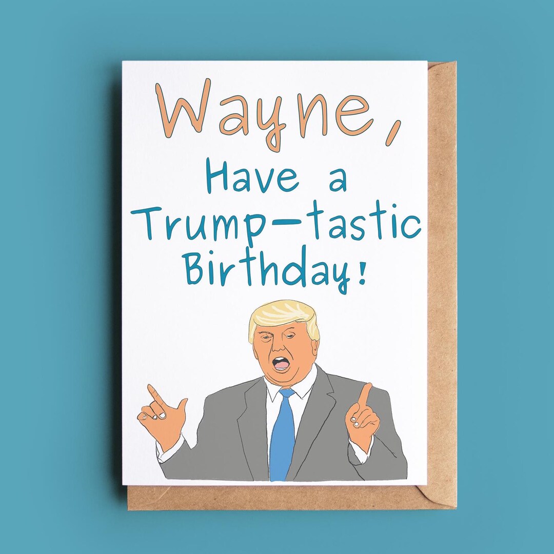 Personalised Donald Trump Birthday Card - Etsy