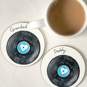 Vinyl Record Coaster for Daddy, Dad or Grandad - Father's Day Gift ...