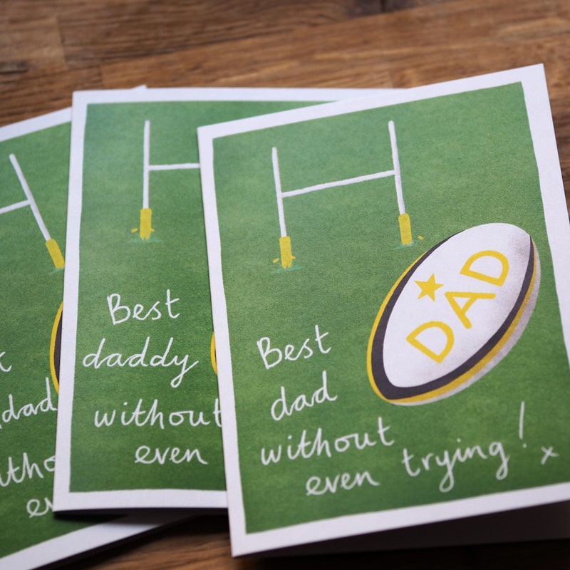 Rugby Birthday Card Dad - Etsy UK