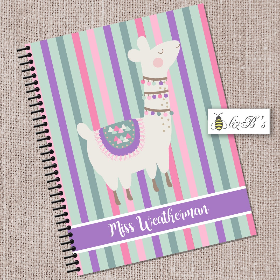 Llama Planner// Purple & Pink Daily Planner W/appointment Times ...