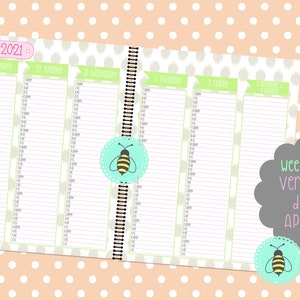Teal Floral Ombre Planner//daily Planner W/appointment Times// Student ...
