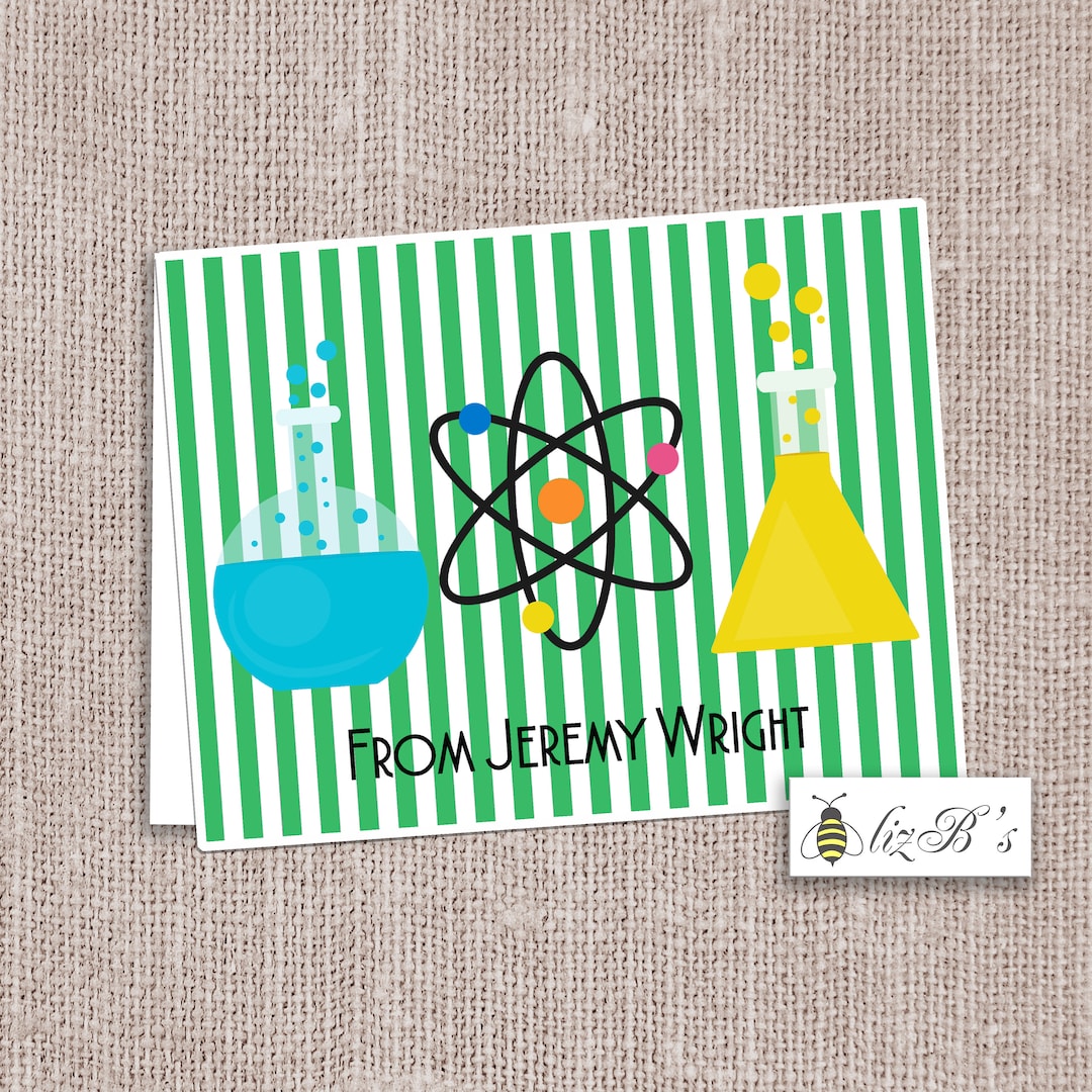 Chemistry Teacher Note Cards// Science Teacher Note Cards// - Etsy