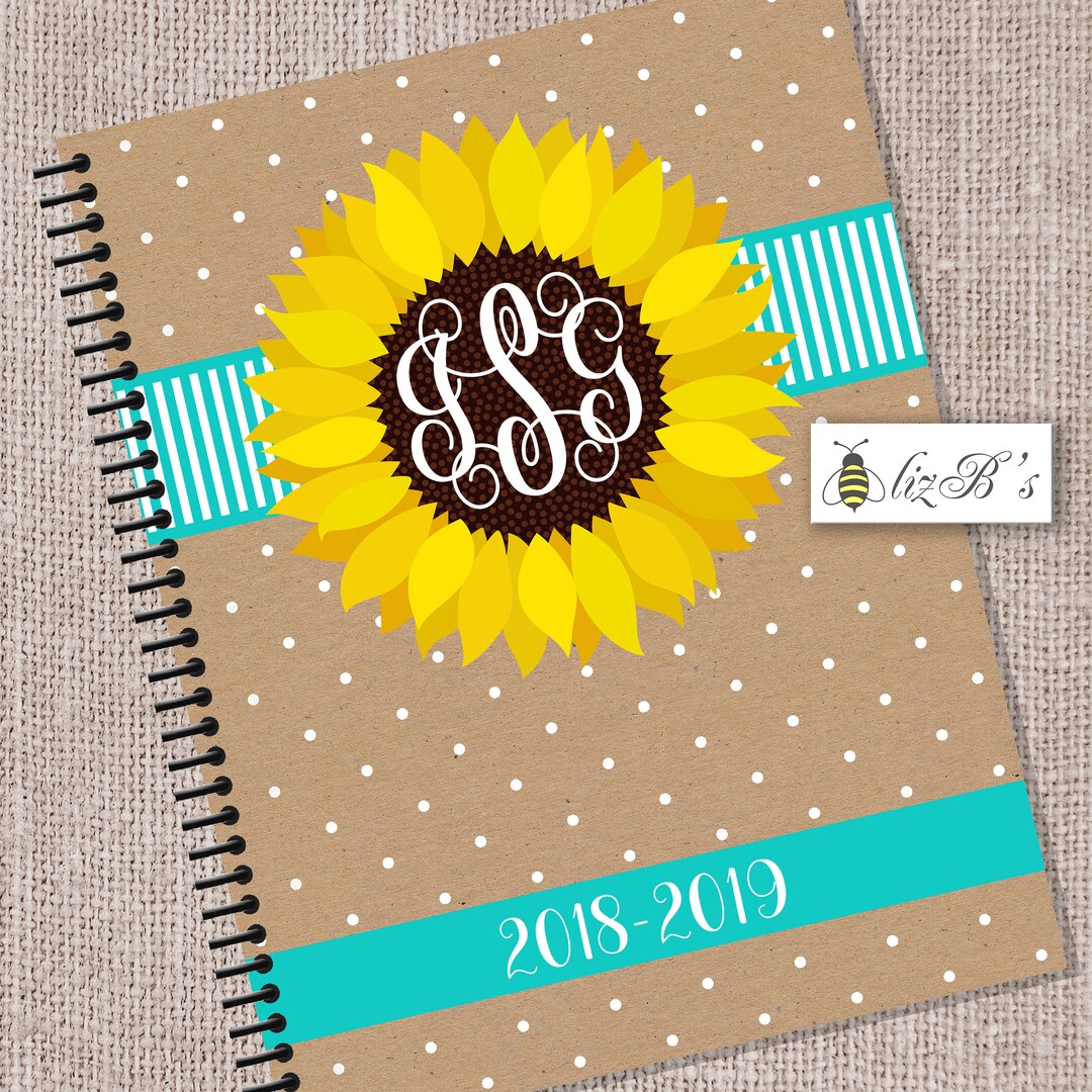 Kraft and Sunflower Teacher Planner// Sunflower Teacher Planner ...