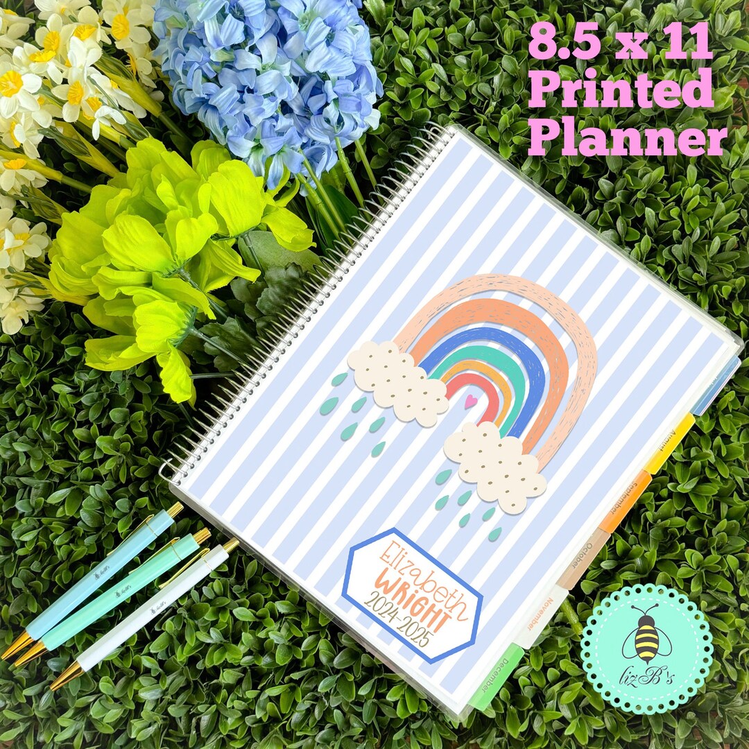 2024-2025 Teacher Planner With Lesson Planning Pages in Boho Rainbow ...